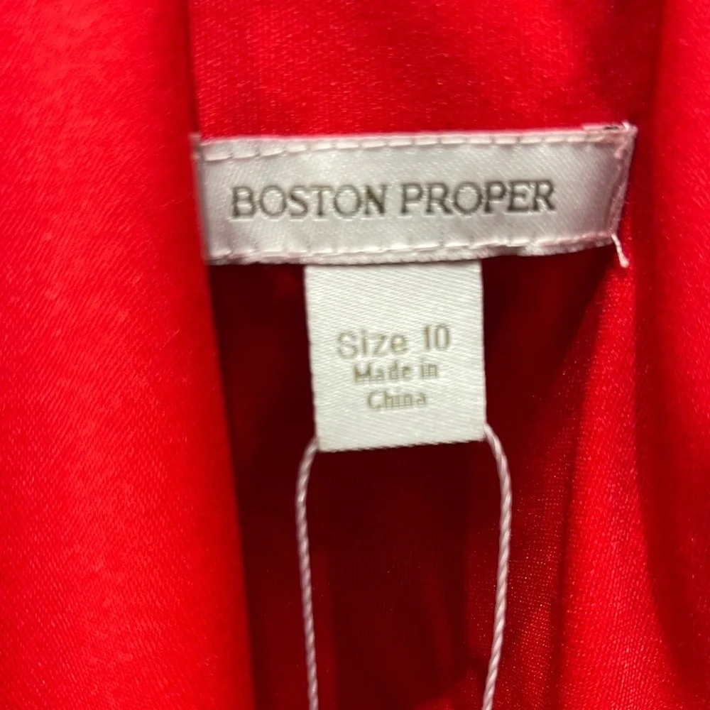 Boston Proper | Dresses | Boston Proper Vibrant Red Dress | Poshmark